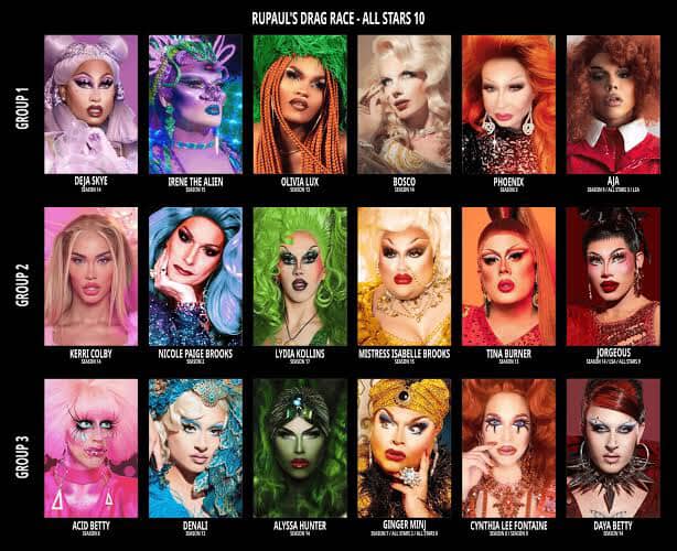 As 18 concorrentes de RuPaul’s Drag Race All Star 10 – MONDO MODA